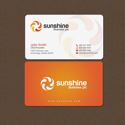 Sunshine | Business card contest