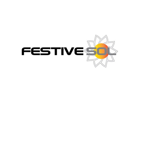 Create a modern, nature-inspired logo for solstice company Festive Sol ...