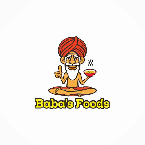 Create a fun character with a logo instantly recognisable for Baba,s ...