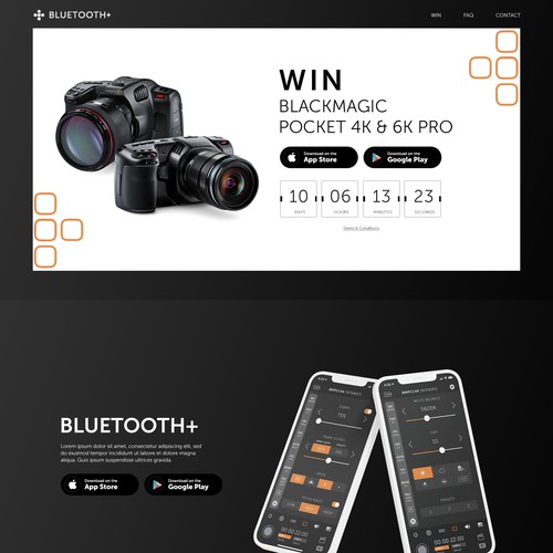Designs | Catching One-pager Web Site Design for existing iPhone ...
