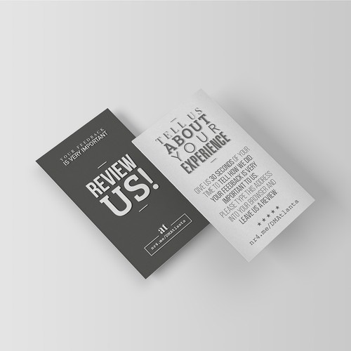 REVIEW ME CARD - Business Card Size To Request a Rating and Review ...