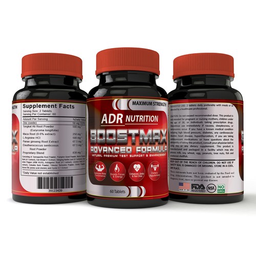 Design A Label For Top Selling Testosterone Booster Supplement ...