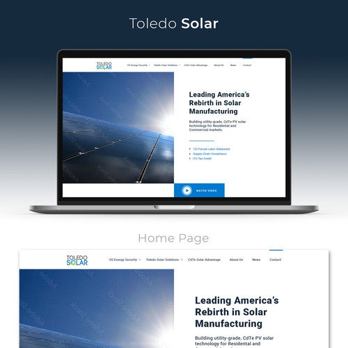 Designs | Website Redesign for Solar Panel Manufacturer and Tech ...