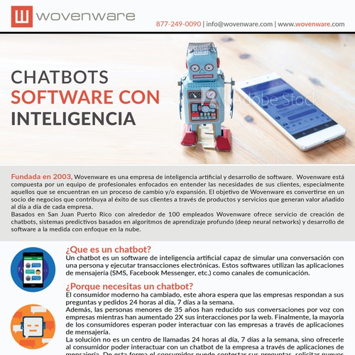 Design a chatbots one-pager marketing leaflet | Postcard, flyer or ...