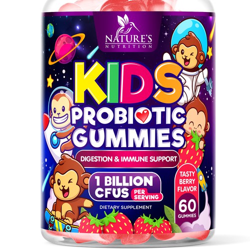 Designs | Cute Kids Probiotic Gummies Design needed for Nature's ...