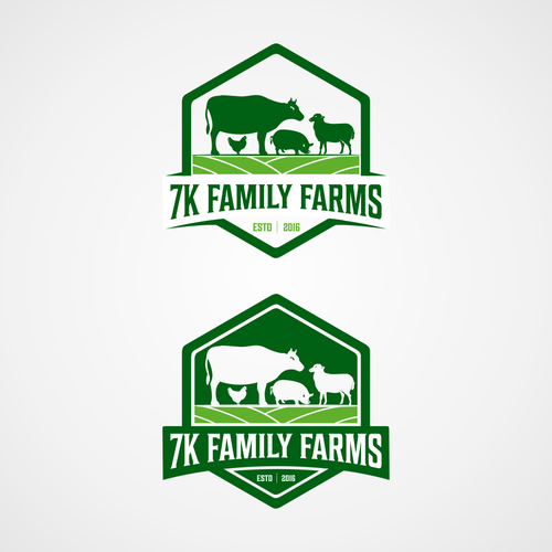 Create a vintage, farmer's market-friendly logo for 7K Family Farms ...