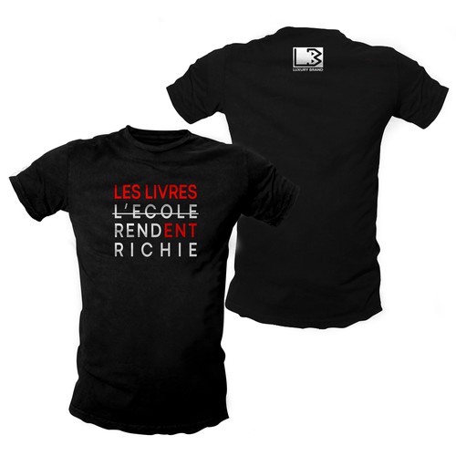 Books makes rich tee-shirt - Luxury brand | T-shirt contest