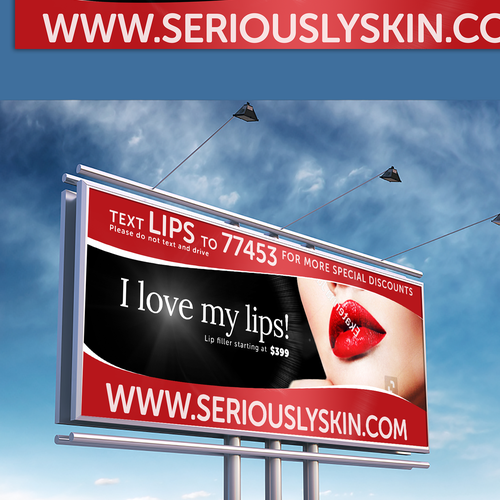 Lip filler Billboard for Medical Spa | Signage contest