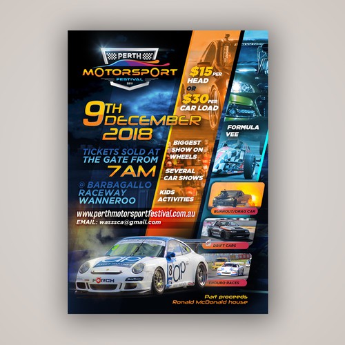 Festival poster for Motorsport with logo | Poster contest