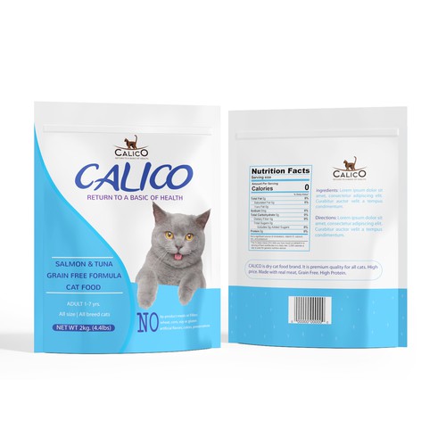 CALICO need a design for dry cat food bag (2kg) | Product packaging contest