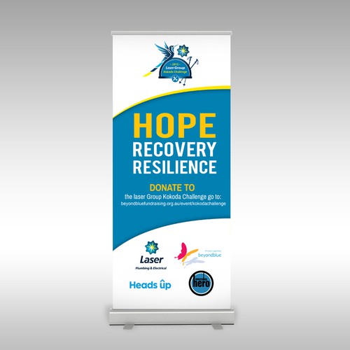 Create portrait banner design for Laser Group Kokoda Challenge ...