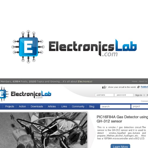 Fresh logo for Electronics-Lab.com | Logo design contest