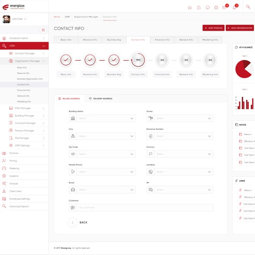 clean and powerful User Interface design for energy saving platform ...