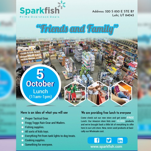 Retail Store opening poster. Have some fun, be creative. Friends and ...