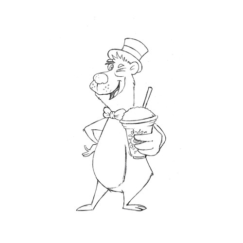 Design a funny and cool brand-mascot for a slush drink (ice cream for ...