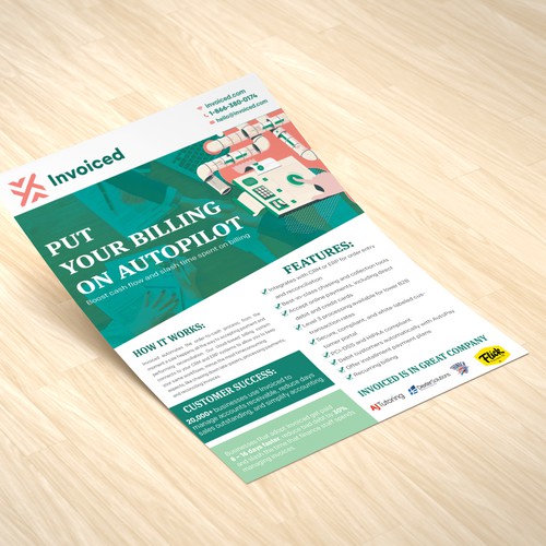 Design an eye-catching one-pager for Invoiced | Postcard, flyer or ...