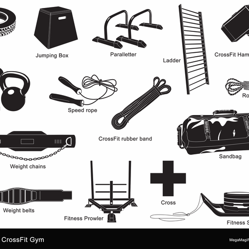 Create simple icons for a CrossFit Gym | Icon or button contest