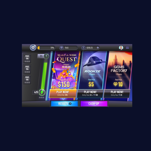 Designs | Dominoes Cash main screen styles | App design contest