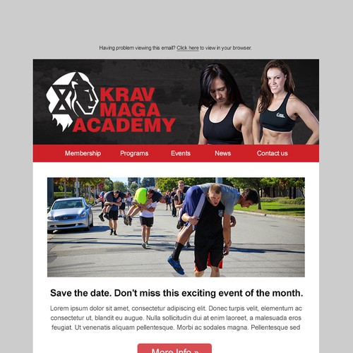 Designs | Email Template for a boutique fitness club | Email contest