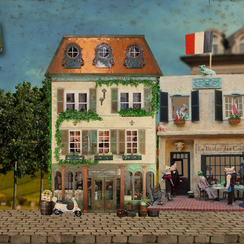 Designs | Create a fantasy Parisian street scene to showcase French ...