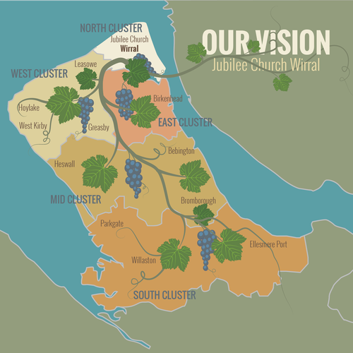 A growing grape vine map illustration | Illustration or graphics contest