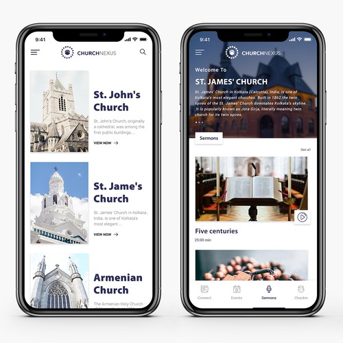 Church app redesign | App design contest