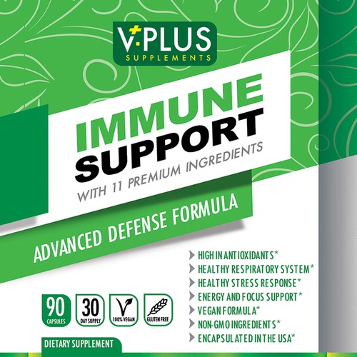 Designs | Label for Immune Supplement | Product label contest