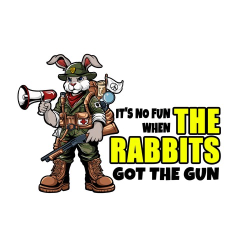 Designs | The Rabbits Got the Gun! Mascot/Caricature - Help us fight ...