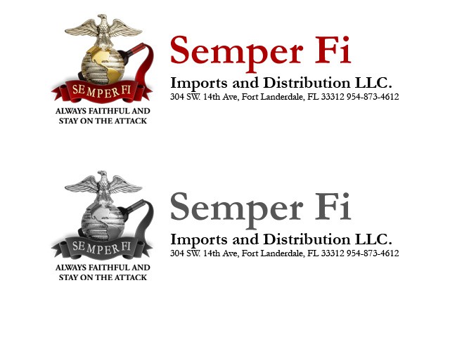 Semper Fi - Marines and Wine | Logo design contest