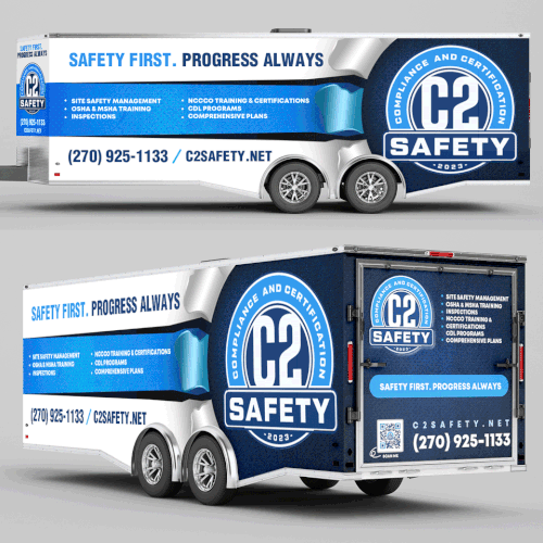 Designs | FULL Trailer Wrap - Construction Safety Company | Car, truck ...