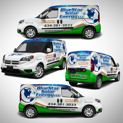Bold Solar Energy design for Van | Car, truck or van wrap contest