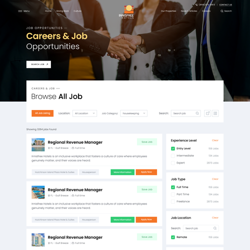 Designs | Design tech forward hotel management website for eco ...
