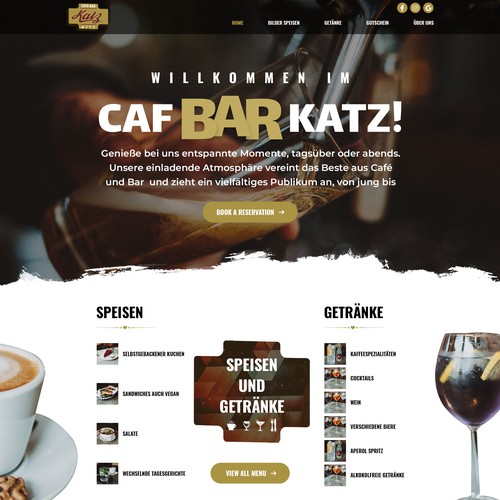 Designs | New website for a cafe and bar | Web page design contest