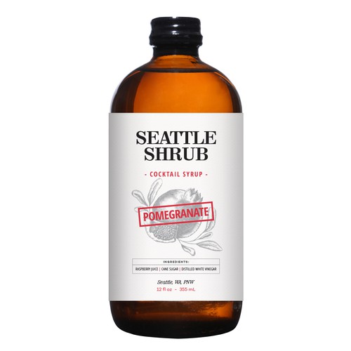 Design a bottle label for a cocktail "shrub" syrup | Product label contest