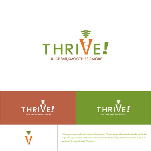 Create a cool logo for new THRIVE! Juice Bar | Logo design contest