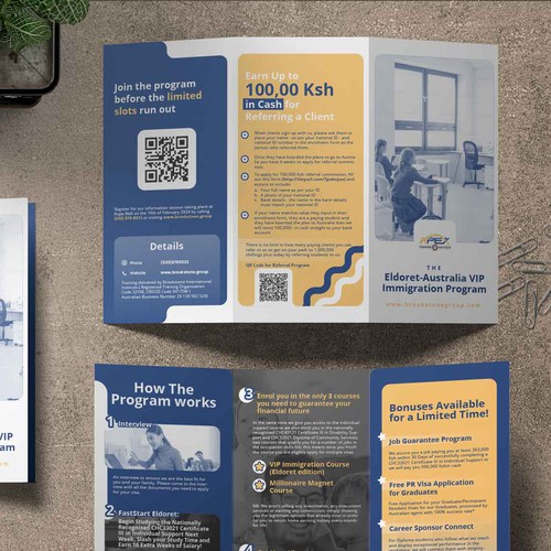 Designs | Design Trifold Pamphlet for Premium Education/Immigration ...