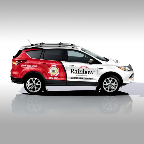 Rainbow Communications Vehicle Wrap | Car, truck or van wrap contest