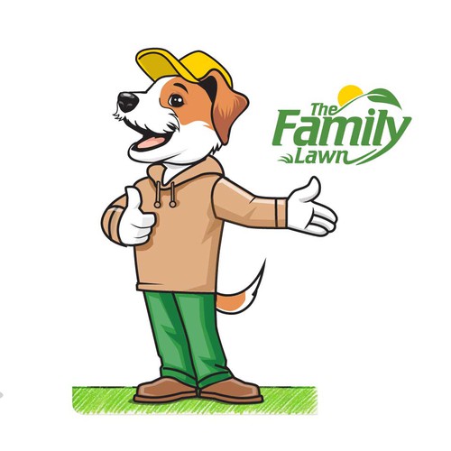 Designs | Crayon-style Dog Mascot for Lawn Service Business (with more ...
