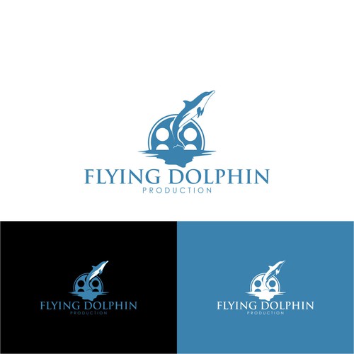 Create a fun and daring flying dolphin logo for film industry. | Logo ...