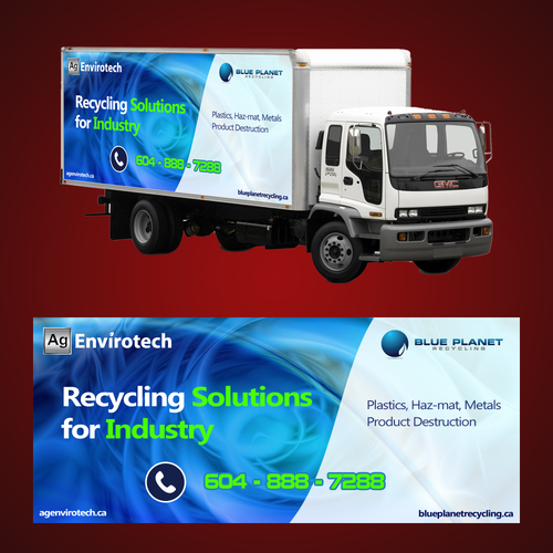 Banner design that will be featured on our trucks. Modern, sleek look ...