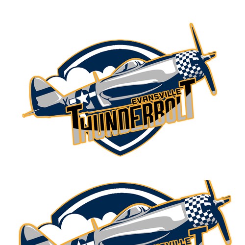 Modern Sports Team logo with airplane and flat colors | Logo design contest