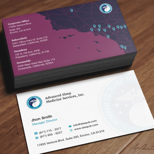 Design business cards for healthcare sales team incorporating our new ...