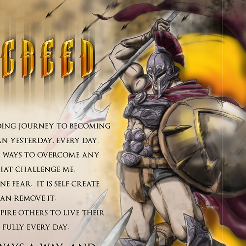 Designs | My Creed - Spartan Warrior | Illustration or graphics contest