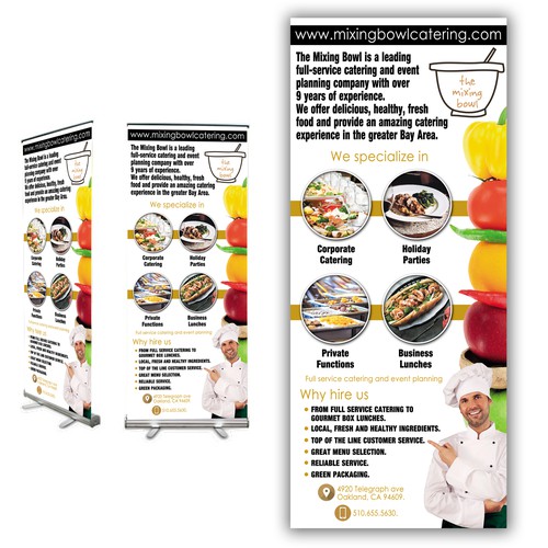 Catering company needs a banner stand for a trade show | Poster contest