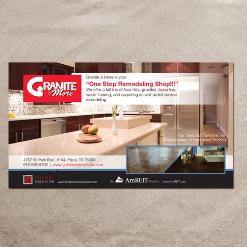 Create an ad for Granite and More | Postcard, flyer or print contest