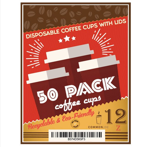 Disposable coffee cups Label design | Product label contest