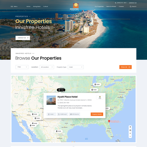Designs | Design tech forward hotel management website for eco ...