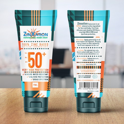 Design a Sunscreen Label for Tubes | Product packaging contest