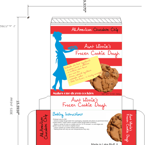 Create a commercial package for frozen, handmade cookie dough | Product ...