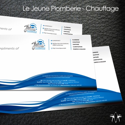 Designs | Documents en-tête + carte de visite Le Jeune Plomberie ...